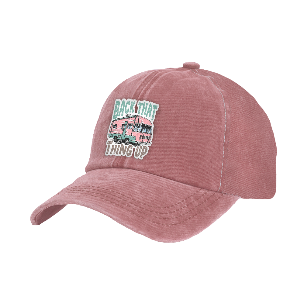 Back That Thing Up Faux Suede Patch Adult Cap | Brief Insanity