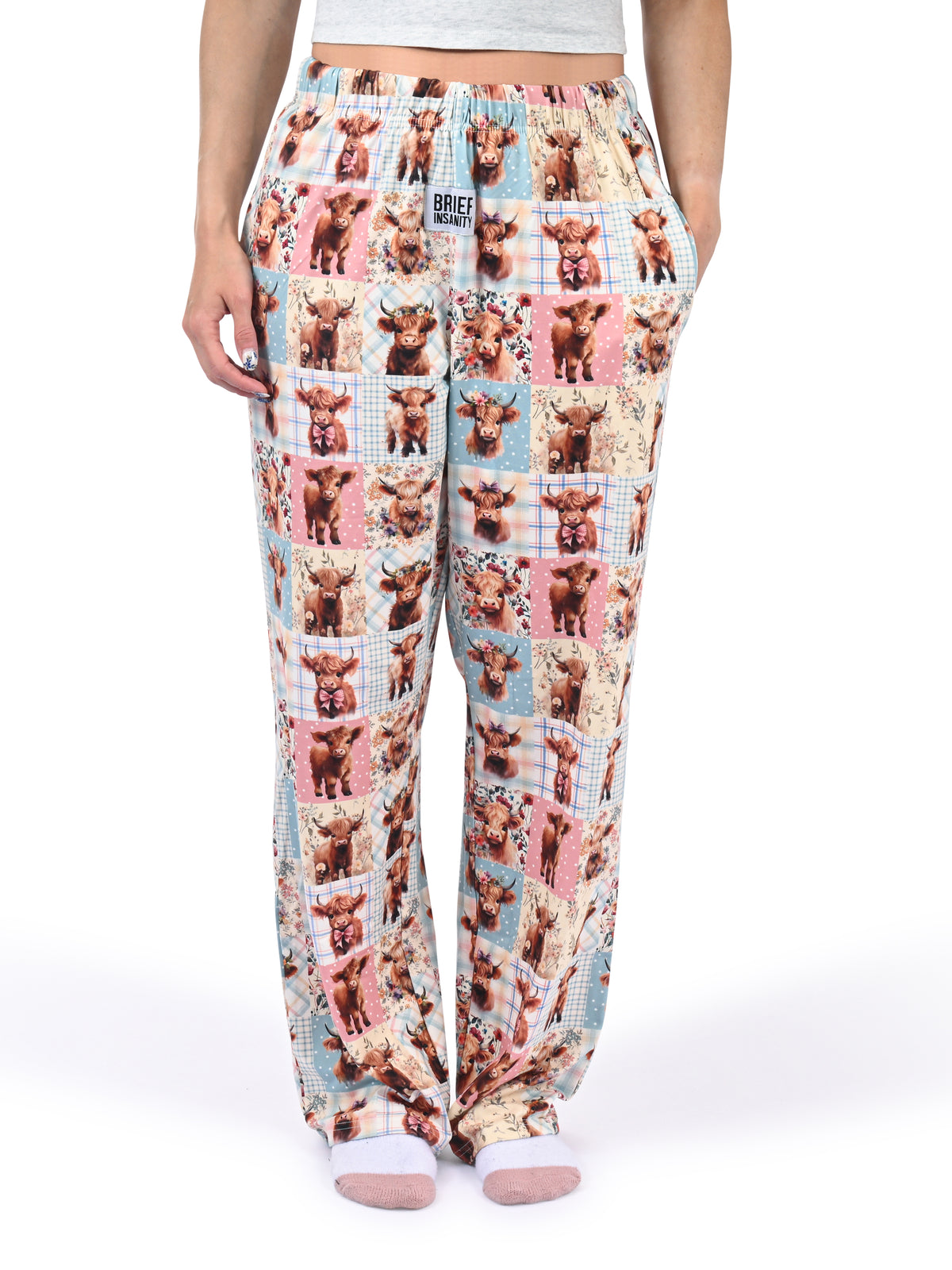Highland Cow Quilt Pajama Pants | Brief Insanity
