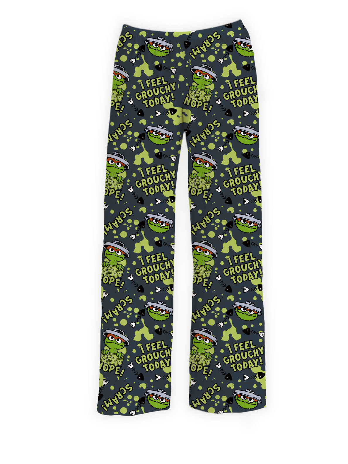Sesame Street Oscar the Grouch I Feel Grouchy Pajama Lounge Pants ...