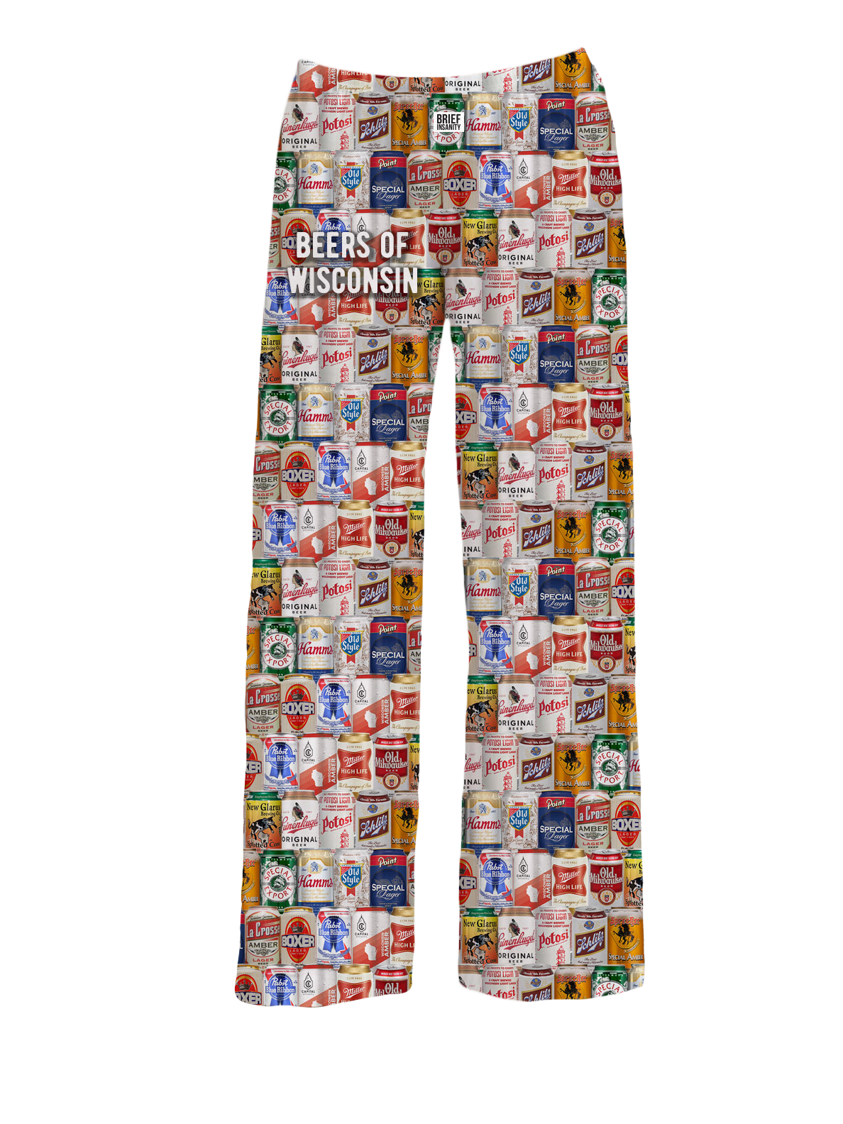 Beers of Wisconsin Pajama Pants | Brief Insanity | Brief Insanity