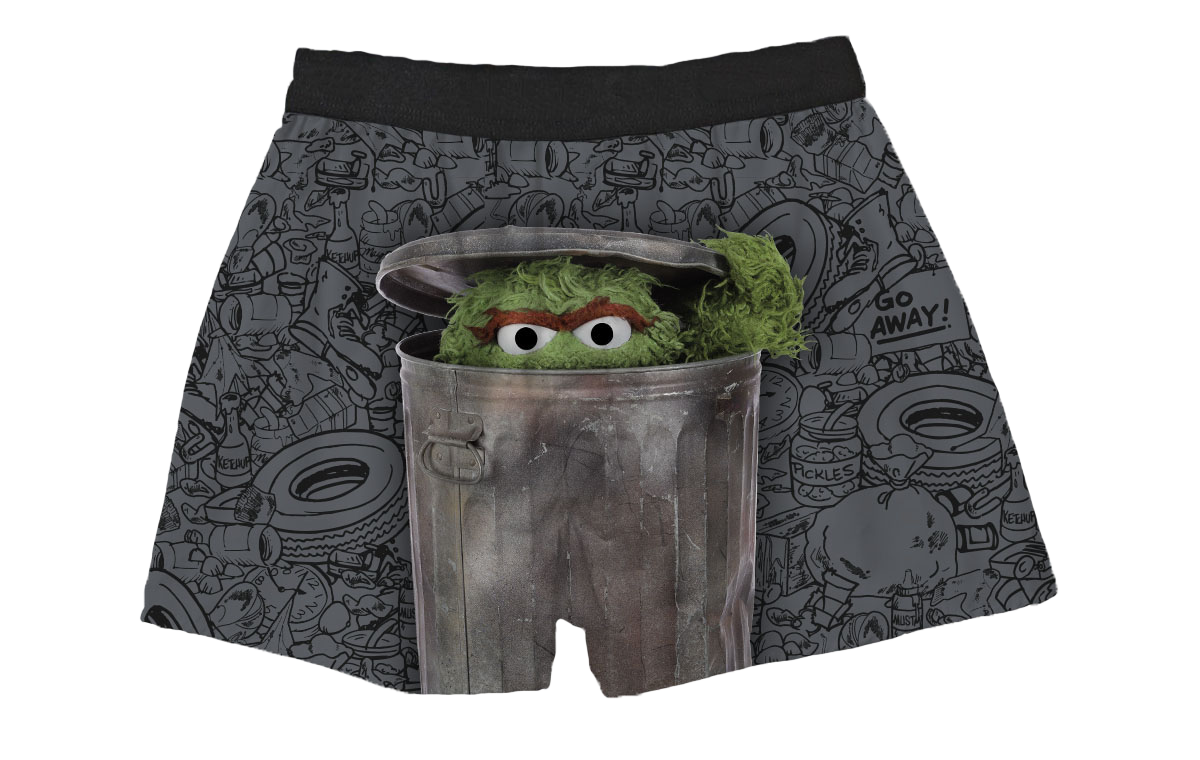 Sesame Street Grouchy Boxer Shorts | Brief Insanity
