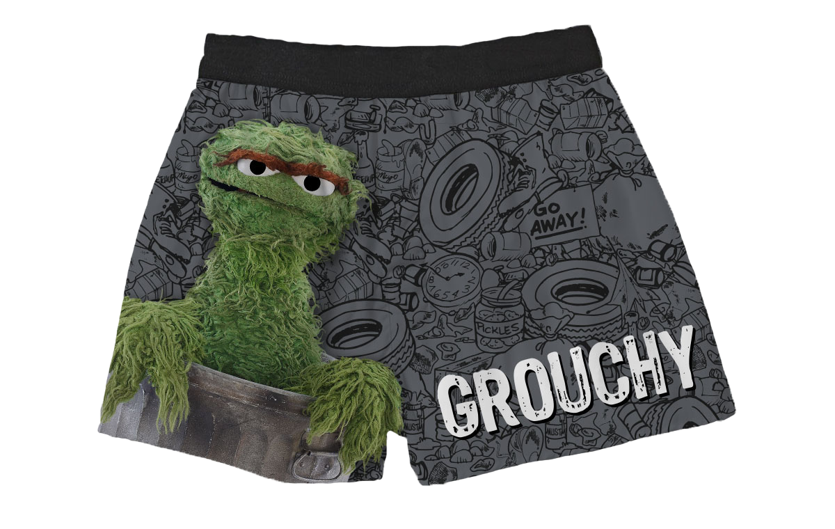 Sesame Street Grouchy Boxer Shorts | Brief Insanity